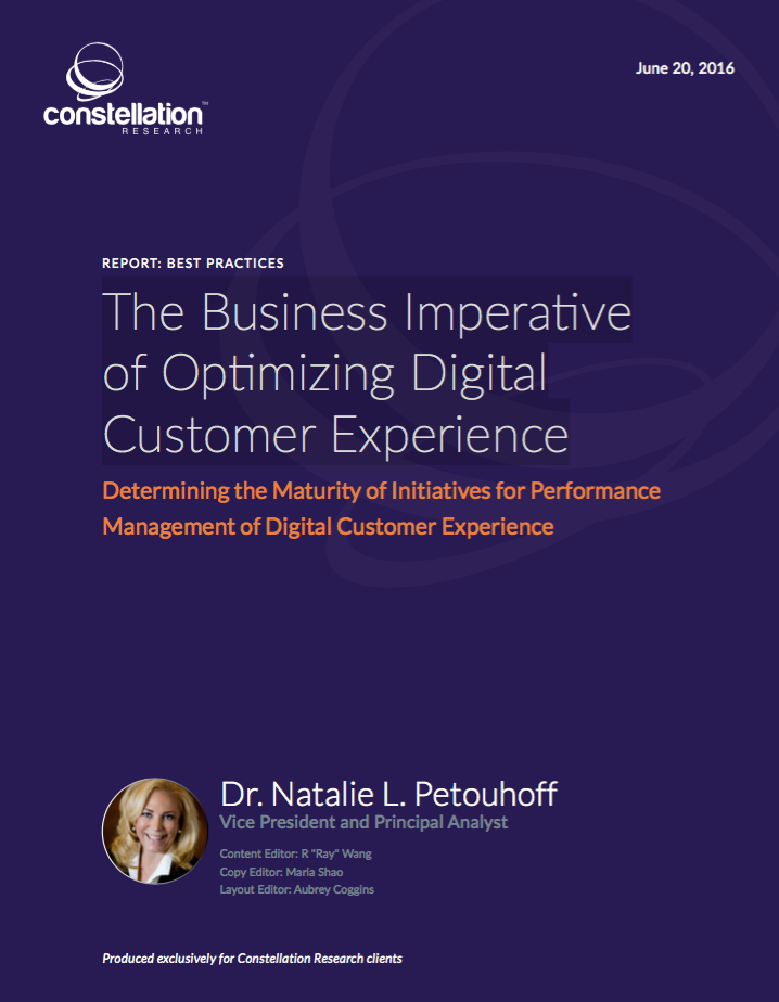 The Business Imperative of Optimizing Digital Customer Experience | Constellation Research Inc.